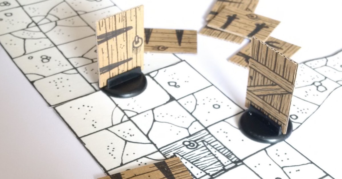 The Sword in the Sprue: paper dungeon - simple doors