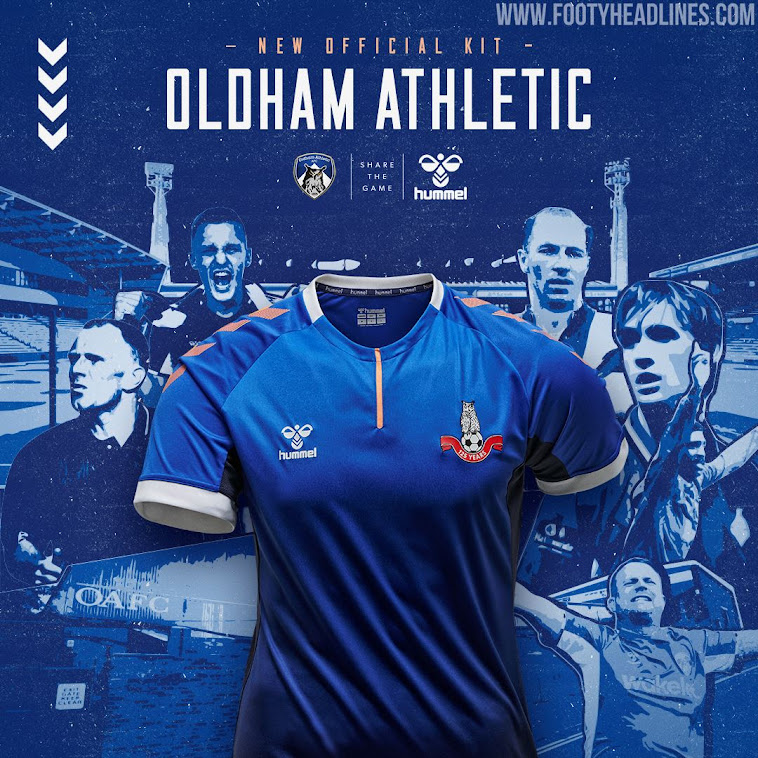 Oldham Athletic 20-21 Home & Away Kits + Anniversary Logo Released ...