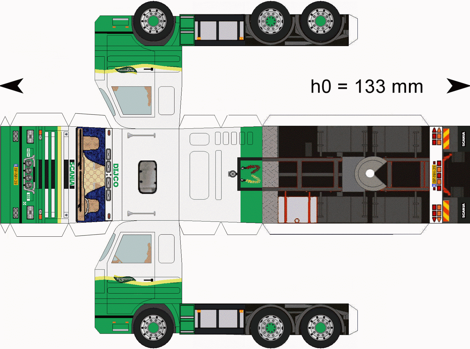 SP. Papel Modelismo: PaperCraft Tractor Scania 143M 500 V8 - Dijco ...