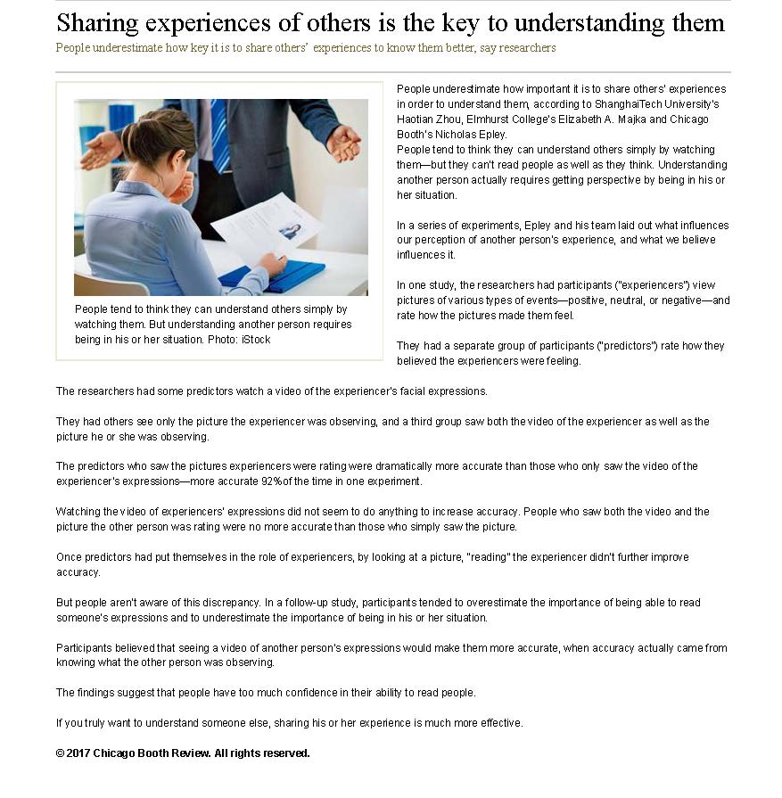 FYI@Librarian: Sharing experiences of others is the key to ...