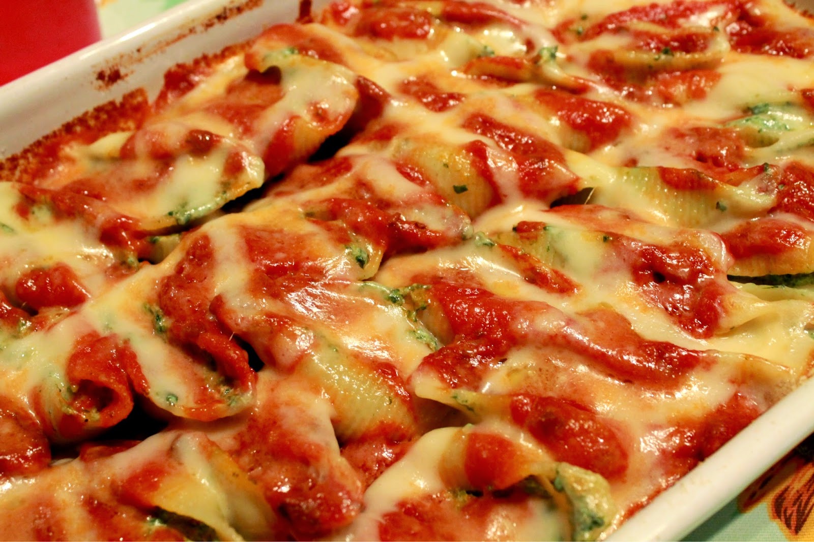 Francesca's recipes: Conchiglioni ripieni di formaggio e spinaci al forno