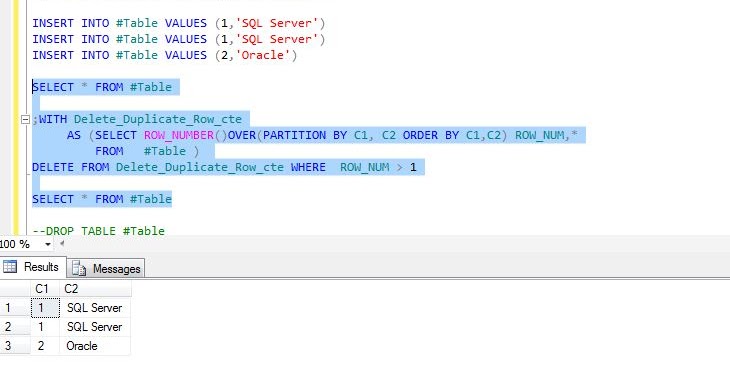 All About Sqlserver Tsql Script Cte To Remove Duplicate Rows