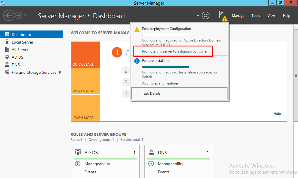 How to add Roles and Features AD DS and DNS - Belajar Komputer