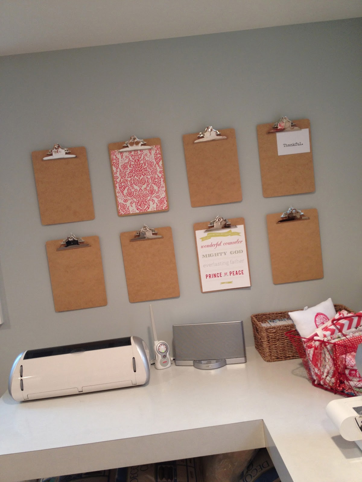 Cora Anne Designs: Clipboard Wall