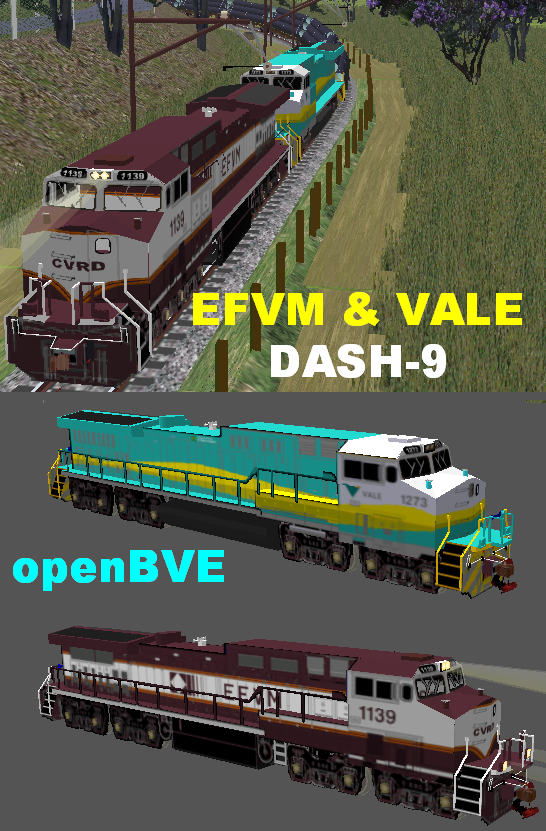 Locomotivas p/ openBVE !!!: Download Dash-9 Brasil