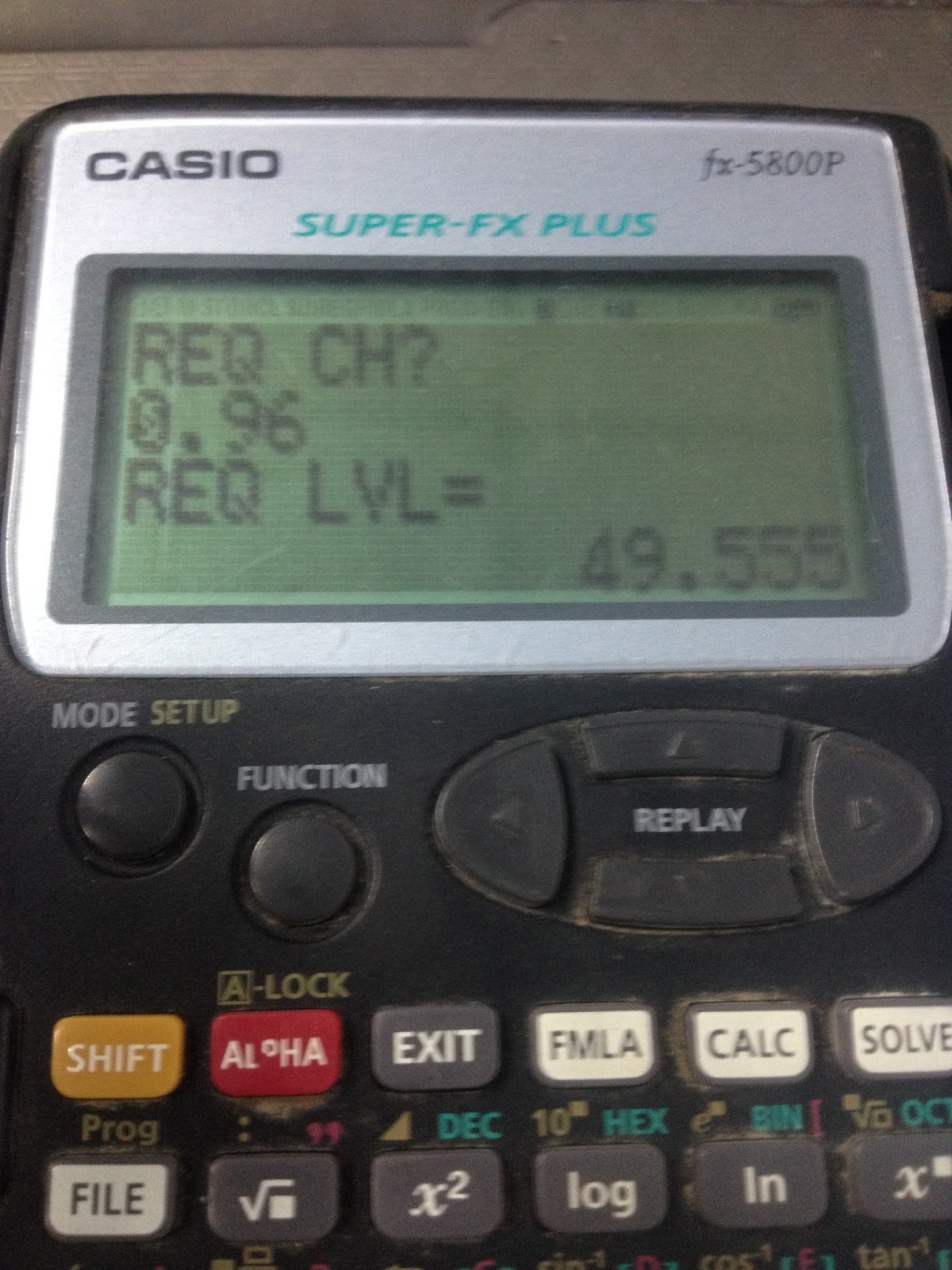 Menghitung kemiringan (SLOPE) dengan program kalkulator casio FX 5800 ...