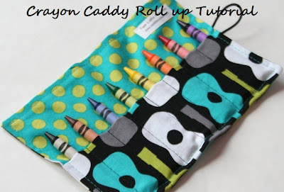 The Traveling Tot: Sewing Tutorial : Crayon Roll w/ Button and Elastic ...