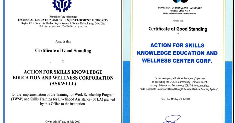 JOURNEY IN SHARING INTELLECTUAL PROPERTY: CERTIFICATES OF GOOD STANDING