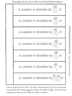 Classroom Freebies Too: Interactive Notebook Pages - Divisibility Rules