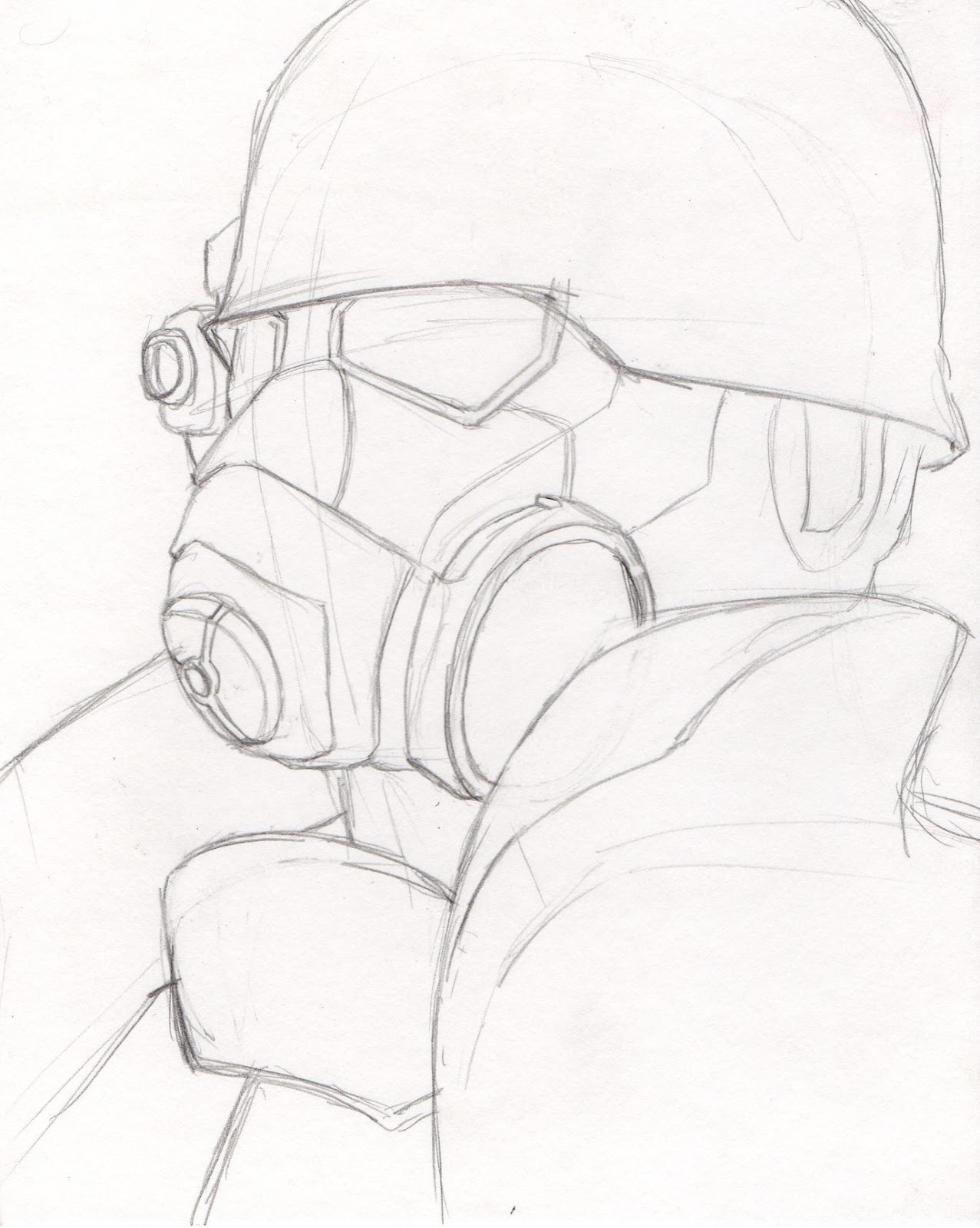 Matthew Basinski's Art: NCR Ranger portrait work in progress