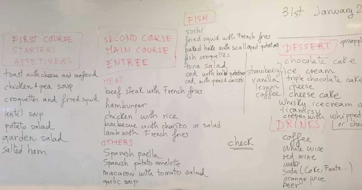 CPI Tino Grandío Bilingual Sections: Our restaurant menu