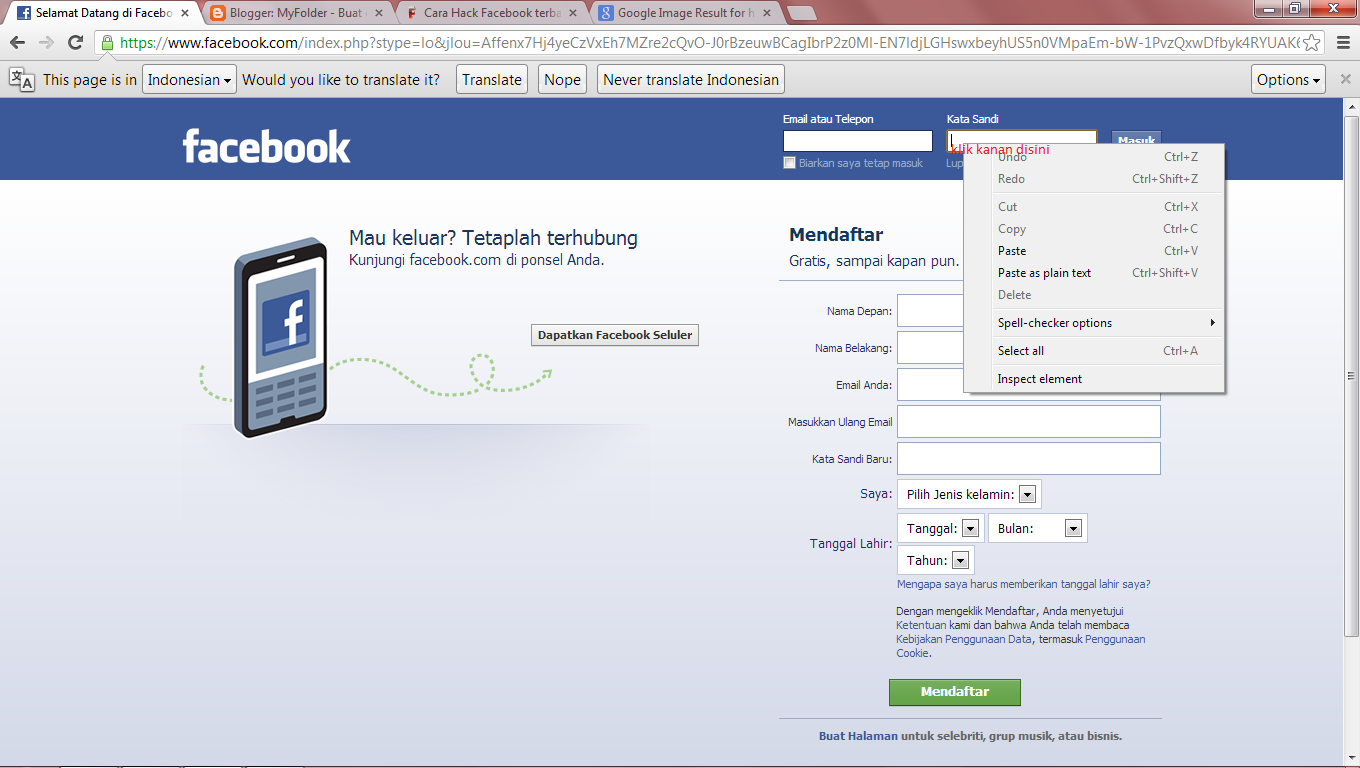 MyFolder: Cara Hack Facebook Orang lewat Laptop sendiri FULL 100% WORK
