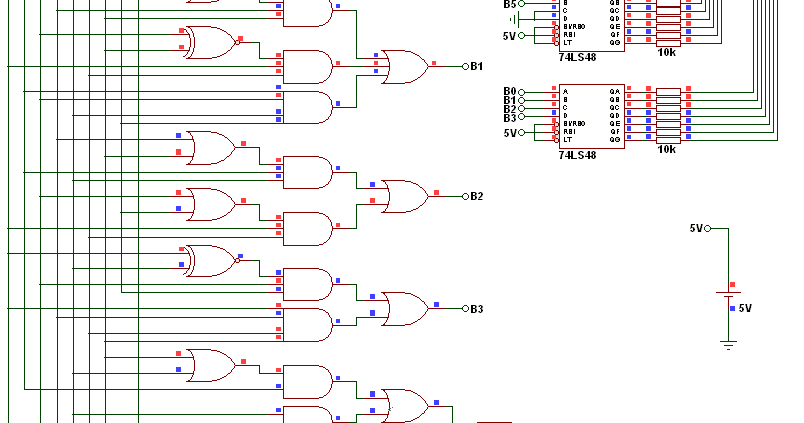 Decodificador Binario a bcd de 5 bits