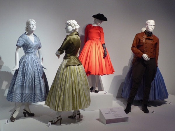 The Collection TV series costumes on display...