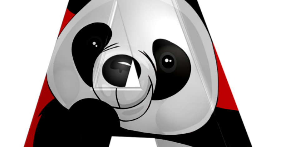 M. Michielin Alphabets: ALFABETO PANDA E FUNDO VERMELHO, ALPHABET PANDA ...