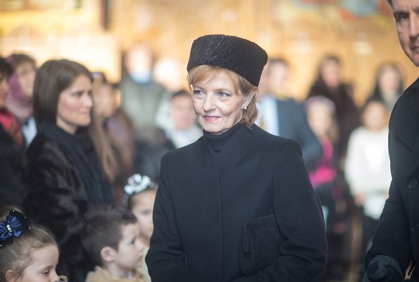 Romanian Royal Family attend Christmas Service at Săvârşin