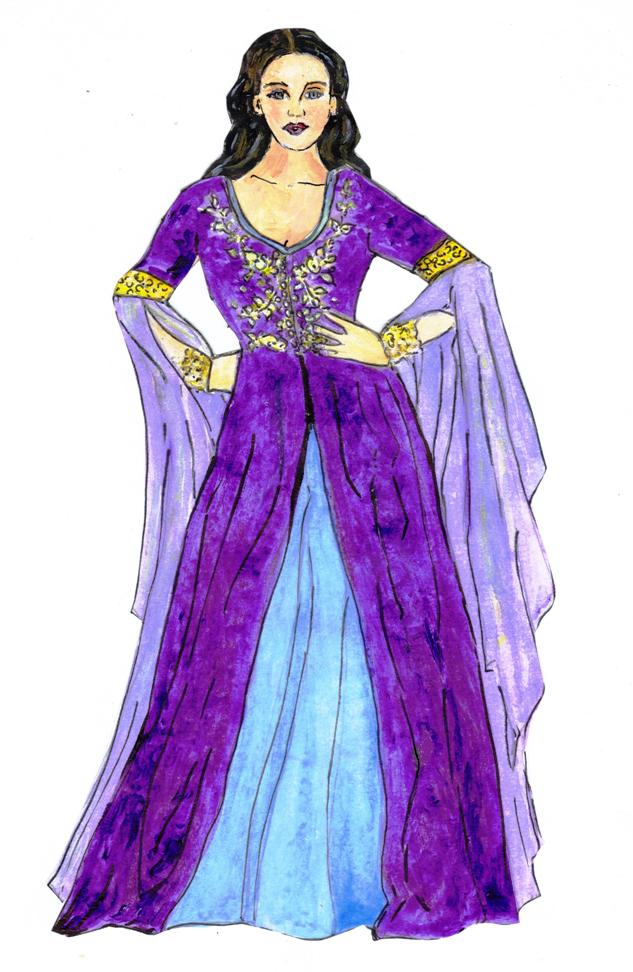 ☆Sharon's Sunlit Memories☆: Morgana Paper Doll - Violet Dress