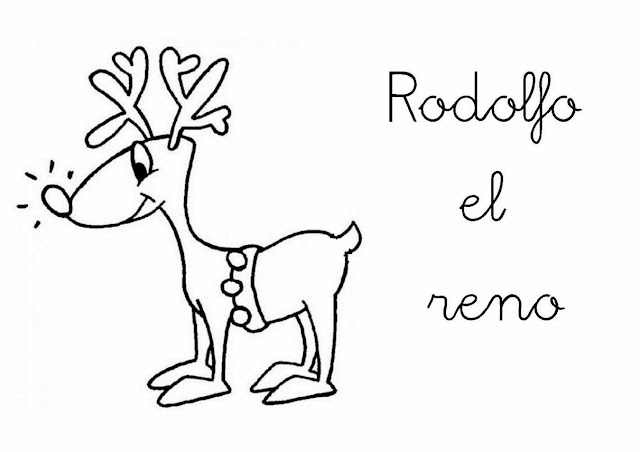 Canción era Rodolfo un reno,para pintar.