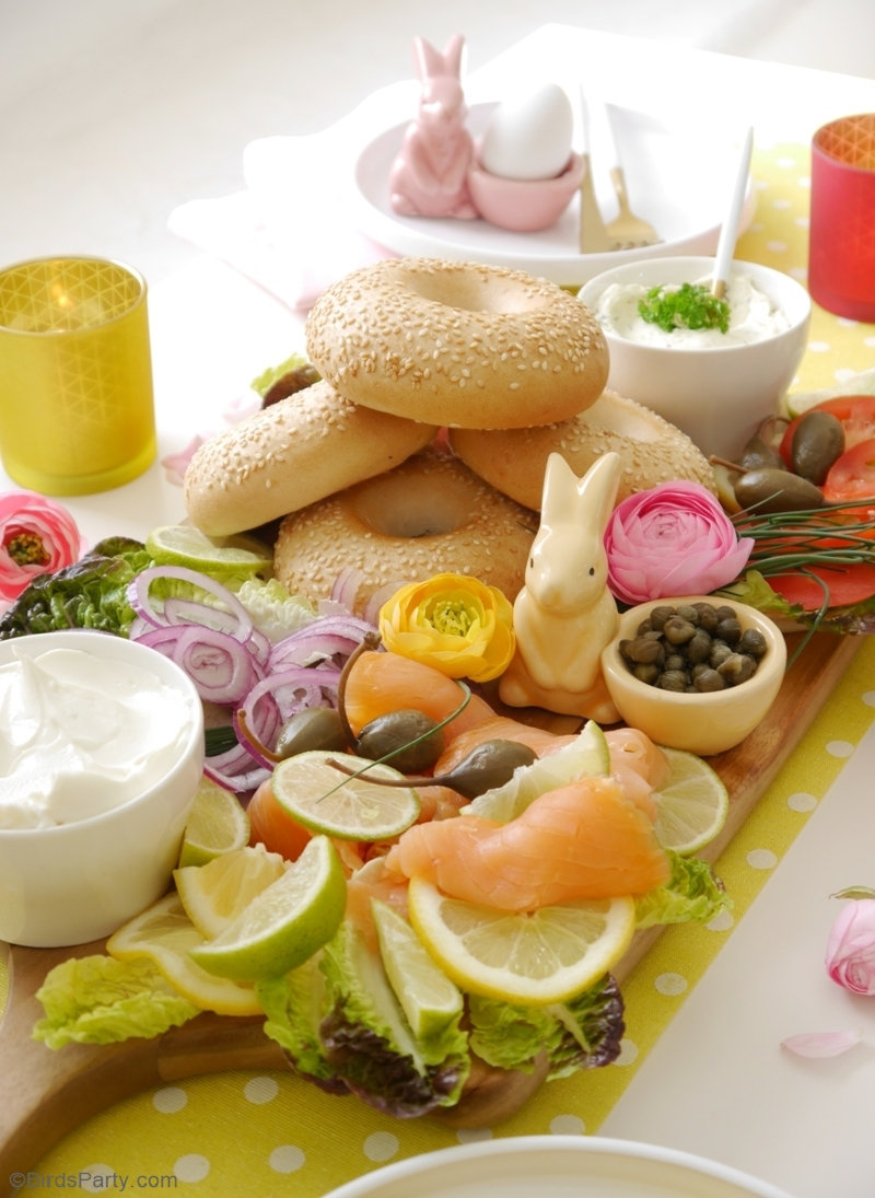 How To Build a Bagel Brunch Board - Party Ideas | Party Printables Blog