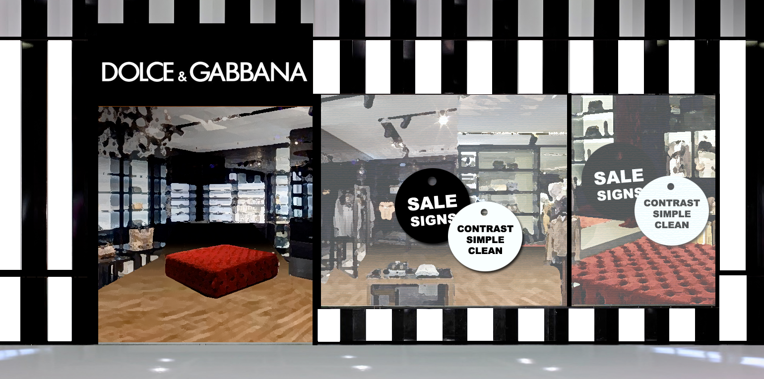 Storefront for store in mall - Brick and Mortar: retail and business