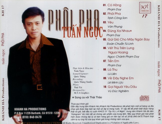 Khánh Hà CD 17 - Tuấn Ngọc - Phôi Pha ~ Cover Nhạc Việt