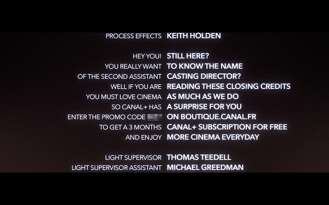 Did you ever notice when at the movies, only the real fans stay to ...