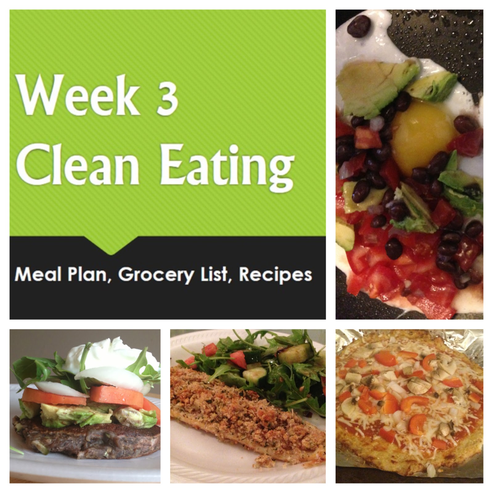 Week 3 Clean Eating Meal Plan, Grocery List and Recipes | LindsSays