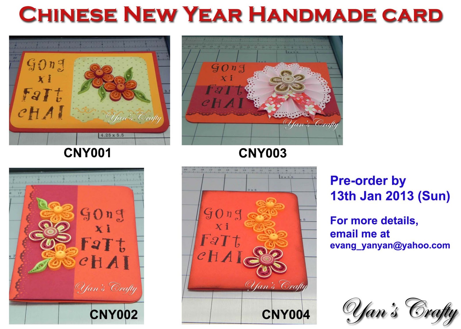 Yan's Crafty: Personalize your CNY card with 4 designs