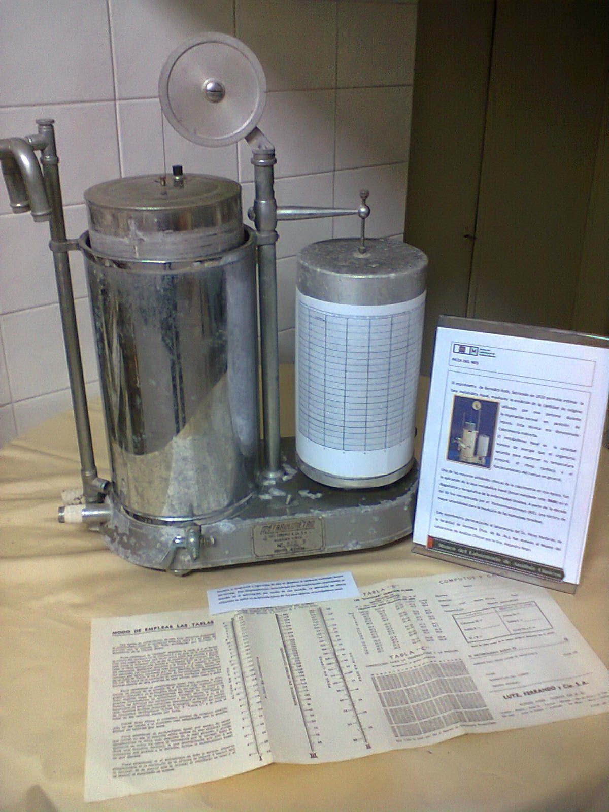 MULAC: Pieza del mes Espirómetro de Benedict-Roth