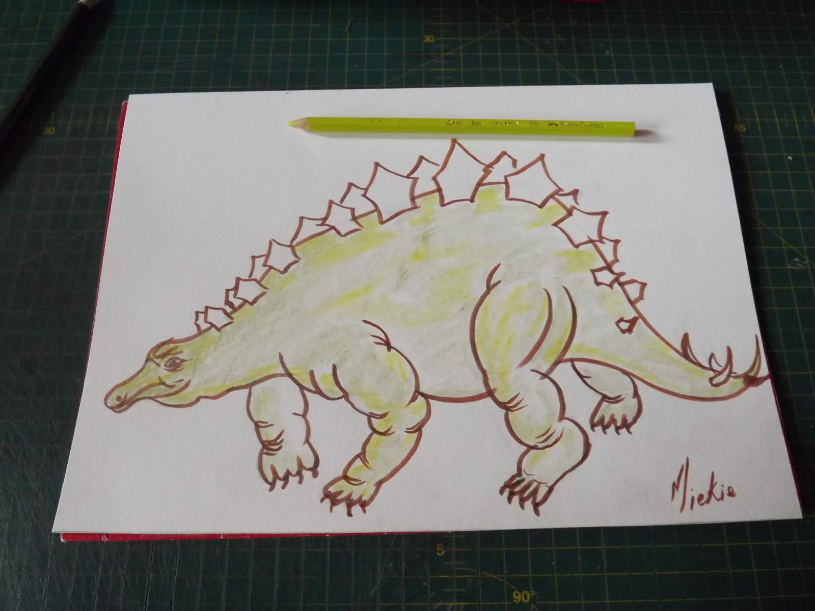 A Pretty Talent Blog: How to draw: A Stegosaurus