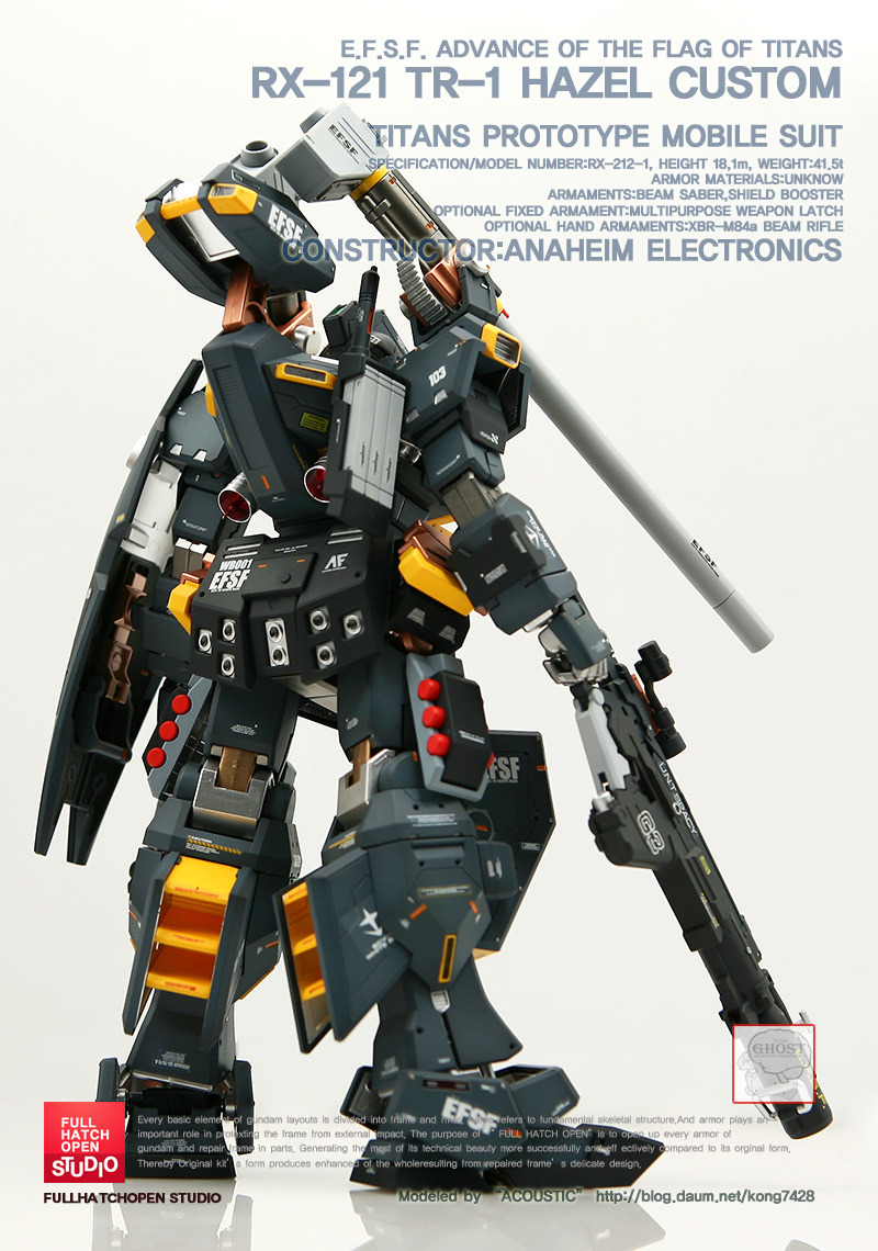 GUNDAM GUY: MG 1/100 RX-121 TR-1 Hazel Custom Titans Full Armor Ver ...
