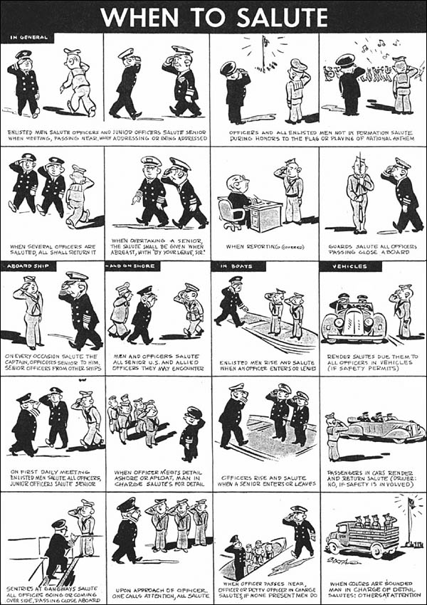 When, where and whom to salute : r/newtothenavy