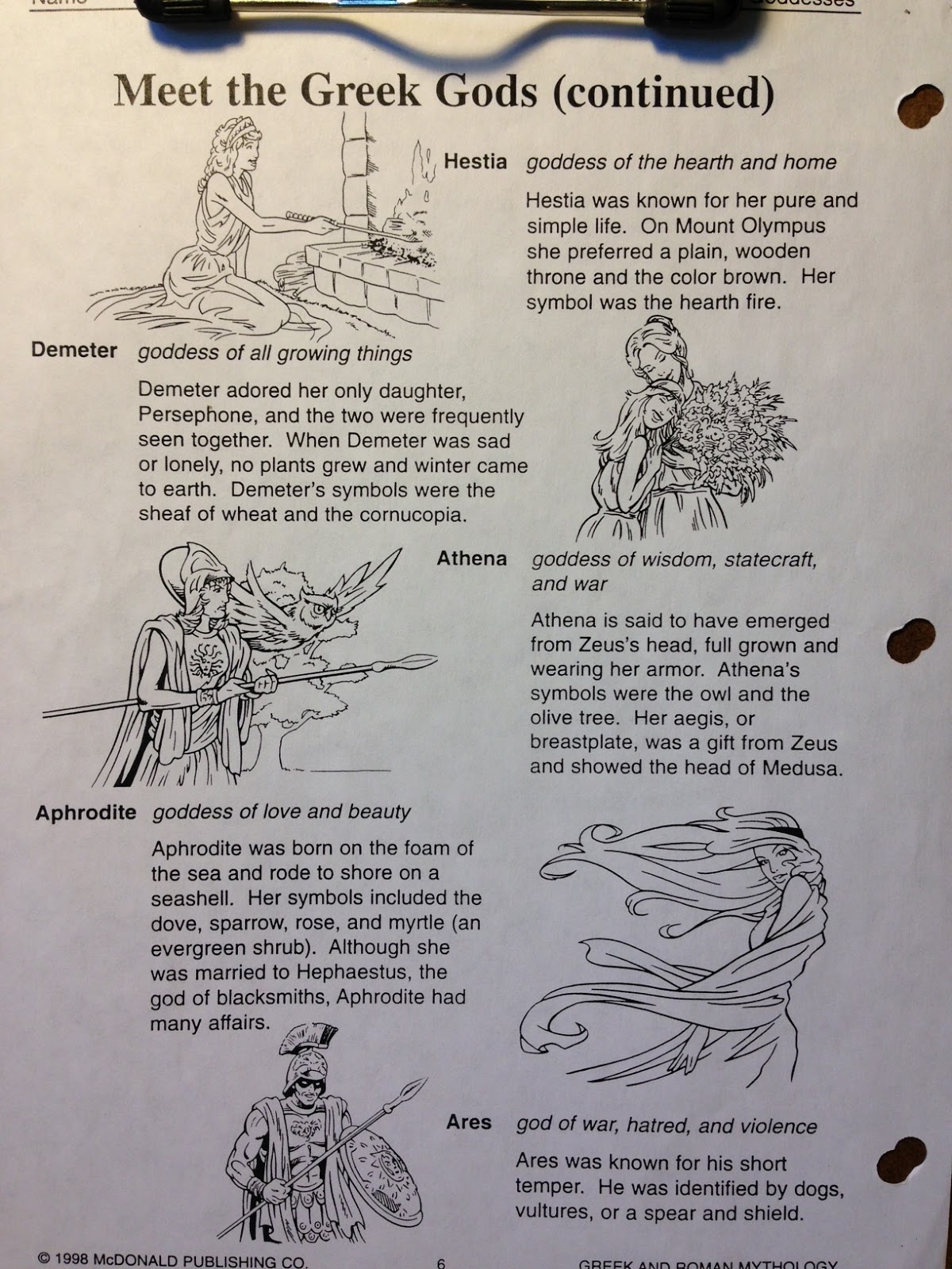 Mr. T's Social Studies: Unit 5: Ancient Greece & Rome - Gods & Goddesses