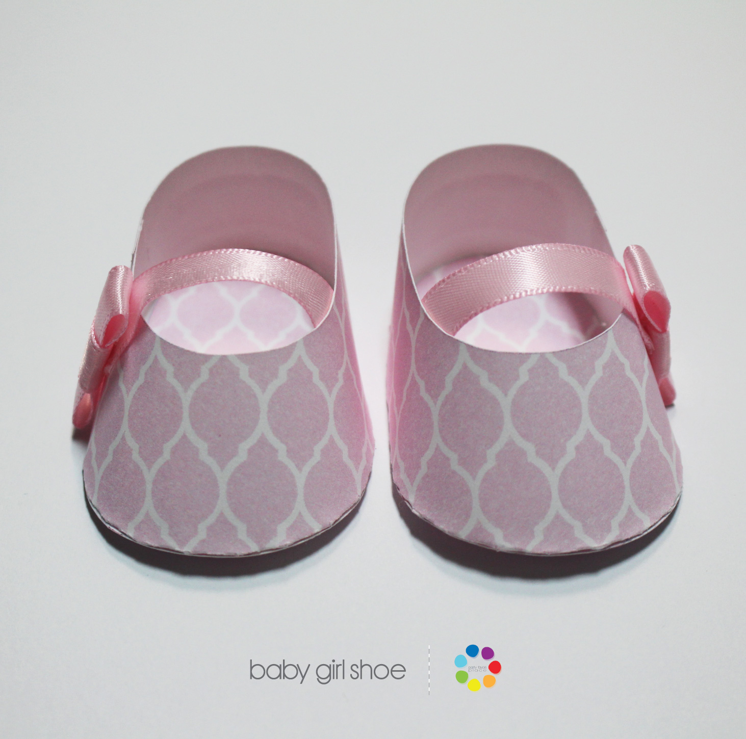 Baby Girl Paper Shoes | Baby Shower | Party Favors Place