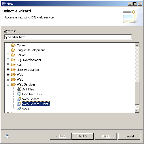 Creación de cliente WS con Eclipse