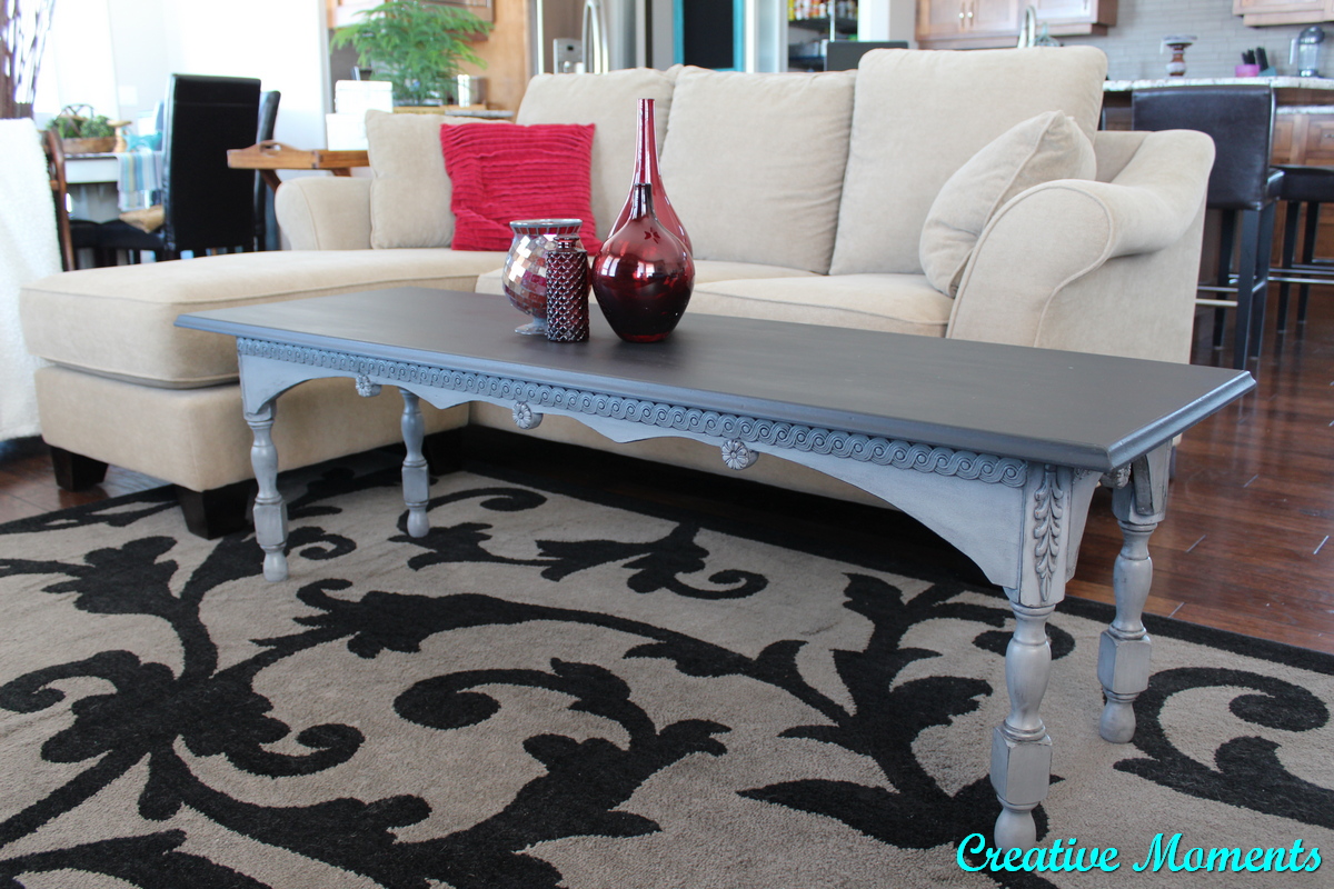 Dixie Belle Manatee Gray & Caviar Coffee Table