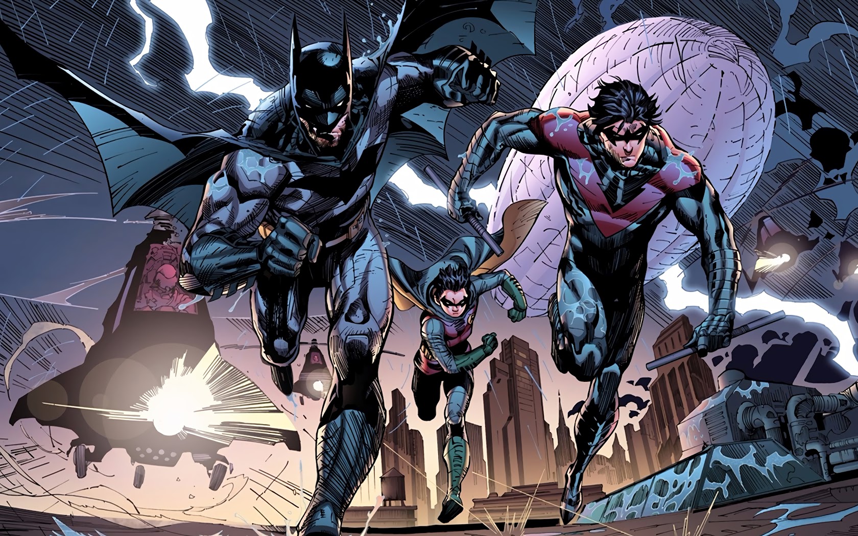 Batman, Nightwing, Robin, 4K, #21 Wallpaper iPhone Phone