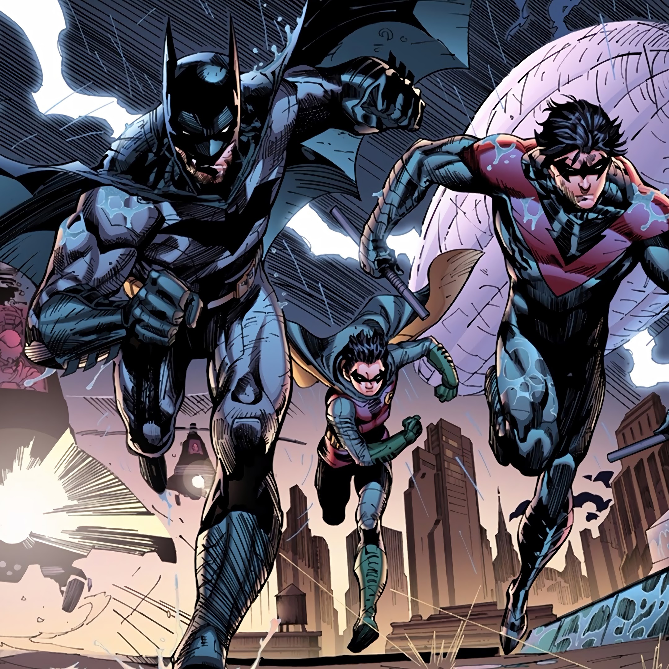 Batman, Nightwing, Robin, 4K, #21 Wallpaper iPhone Phone