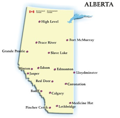 Alberta Regions Map - Map of Canada City Geography