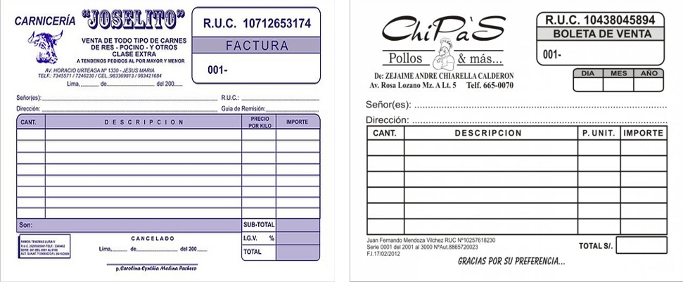 Estudio Bustamante&Vicharra: Boletas de venta vs facturas
