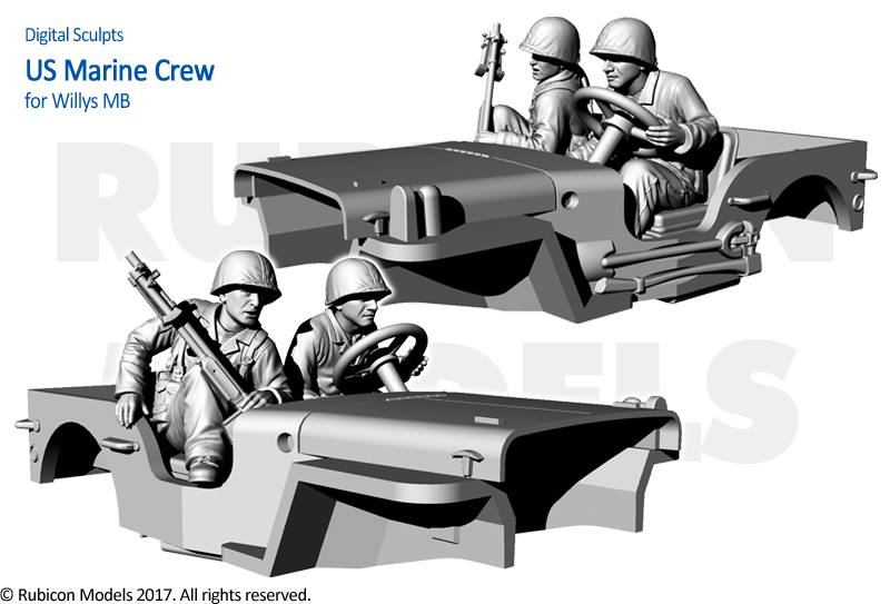 Tabletop Fix: Rubicon Models - US Marine Jeep Crew Preview