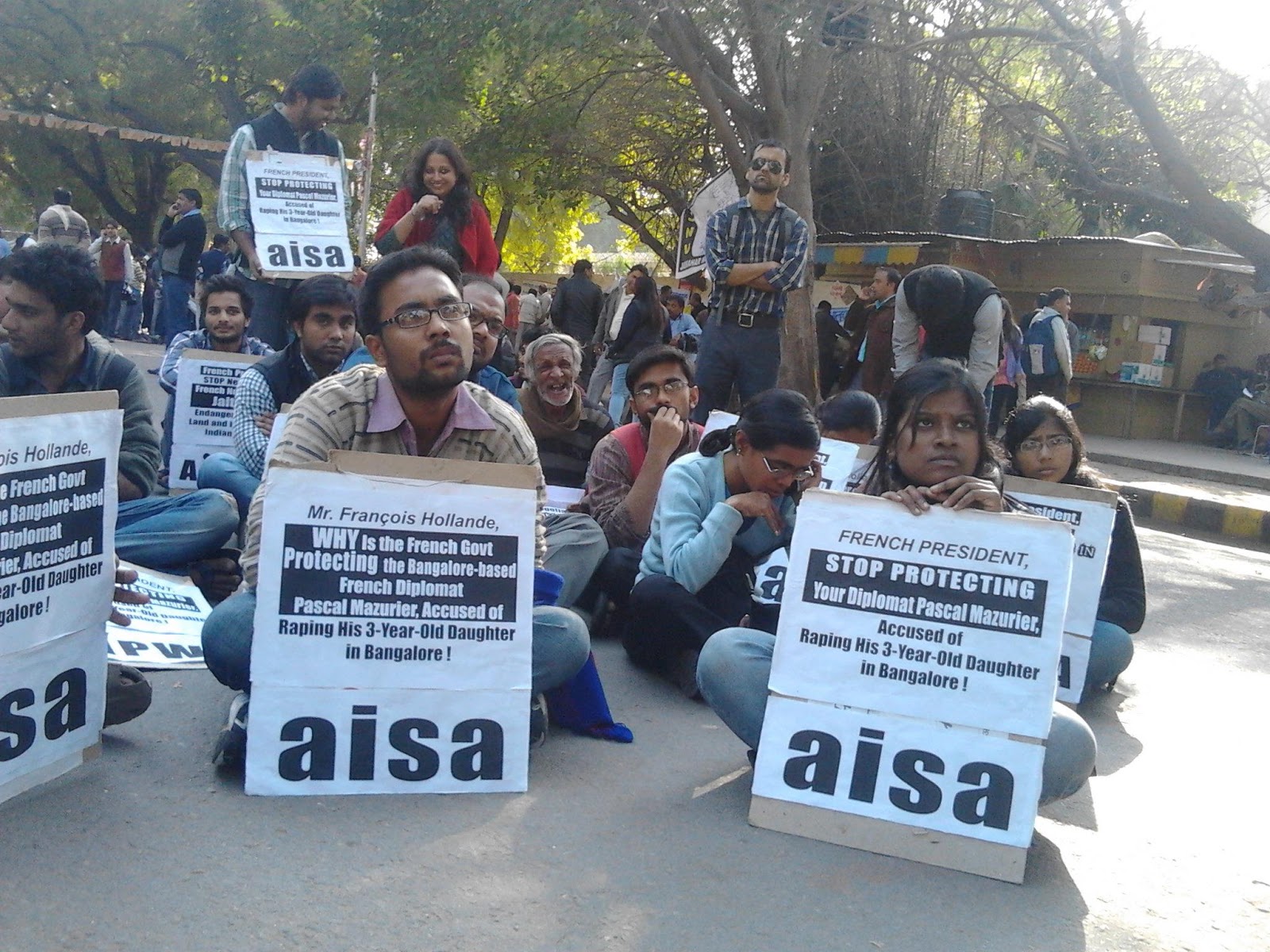 Protest Against French President Demanding Justice in Suja Jones' Case ...