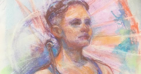 PARASOL - 12" x 9" pastel sketch by Susan Roden