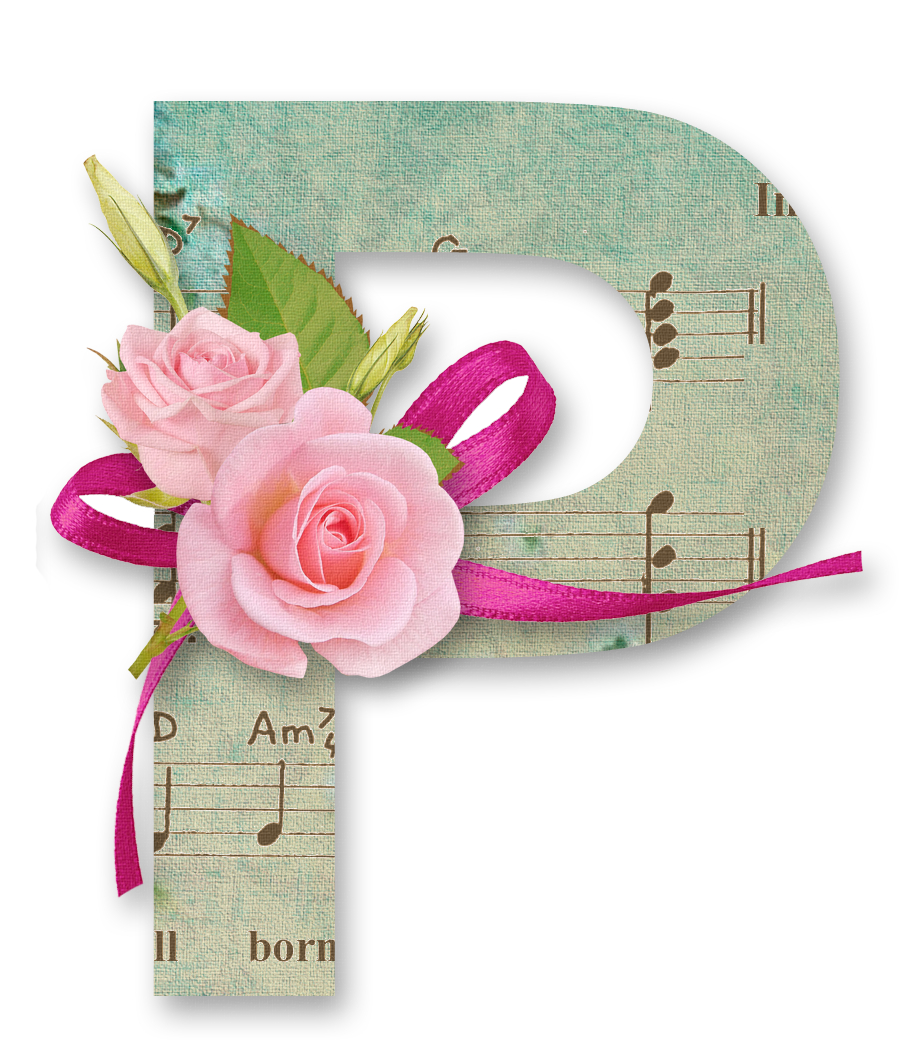 Abecedario con Rosas en Fondo Musical. Alphabet with Roses in Musical ...