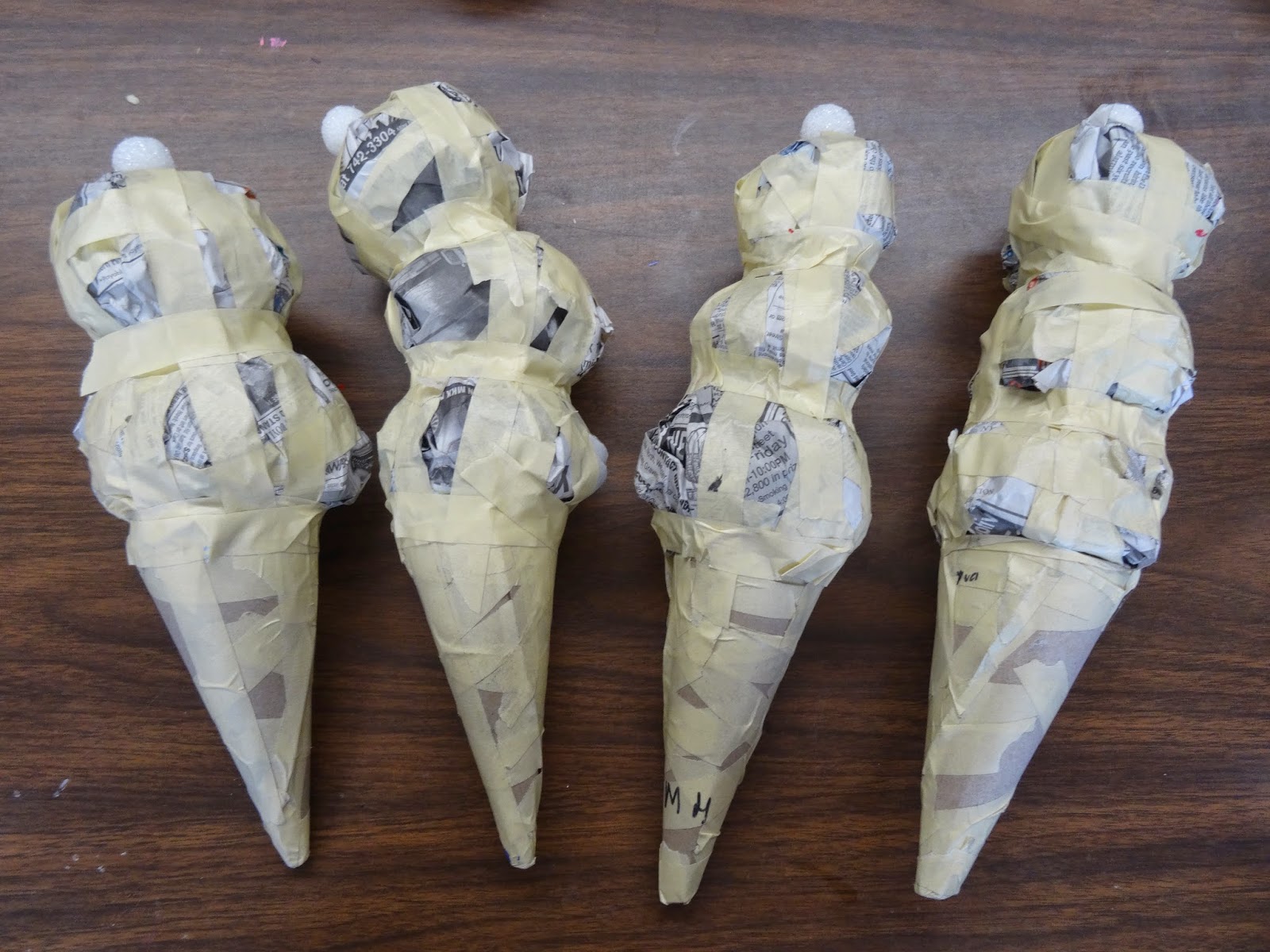 Super-delicious papier-mache ice cream cones!!! | There's a Dragon in ...