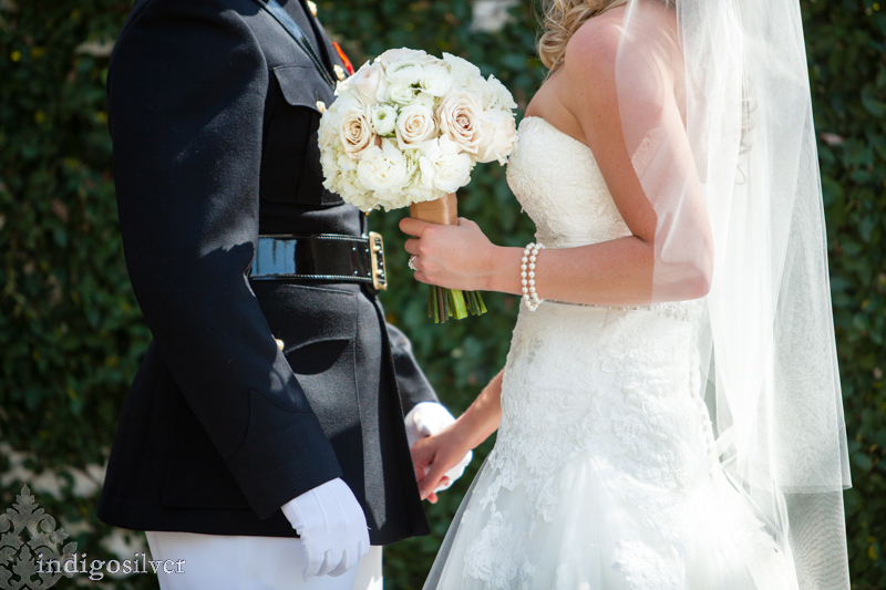 megan and pat | military wedding at balcony on dock | wilmington ...