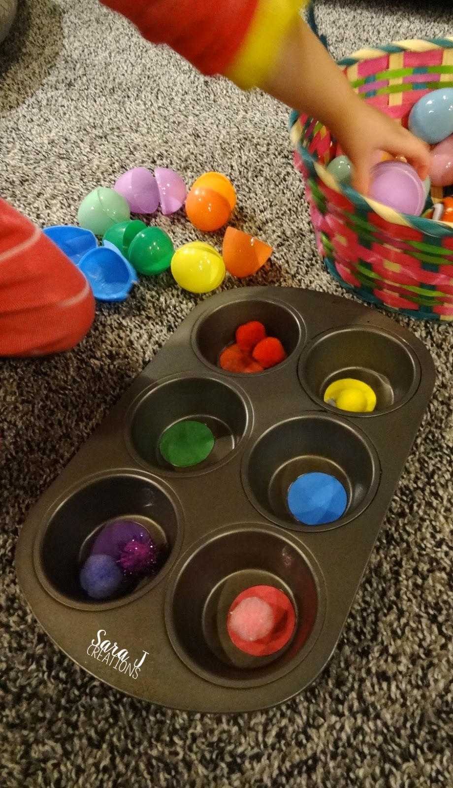 Easter Egg Color and Number Sort | Sara J Creations