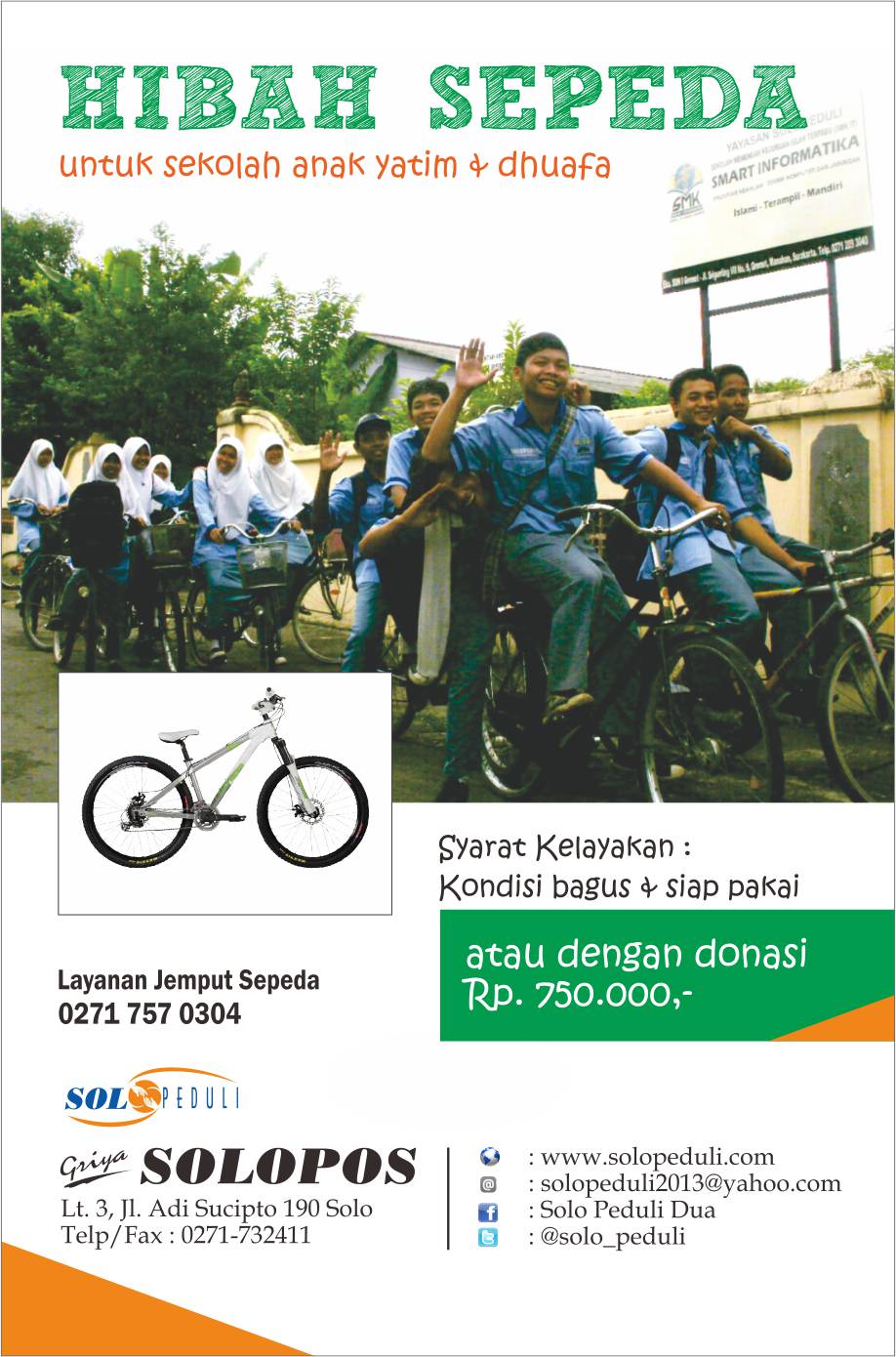 Hadila Grafika Utama: Iklan Hibah Sepeda