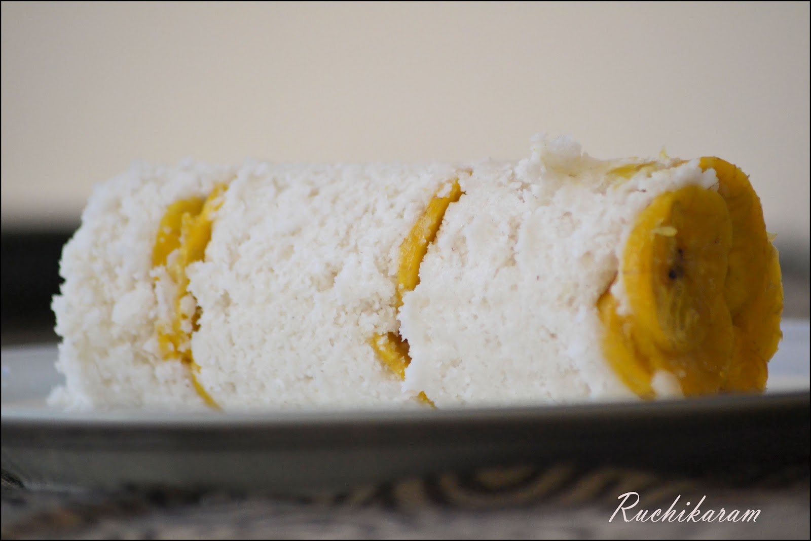 Ruchikaram: Ripe banana Puttu( Ethapazham Puttu)