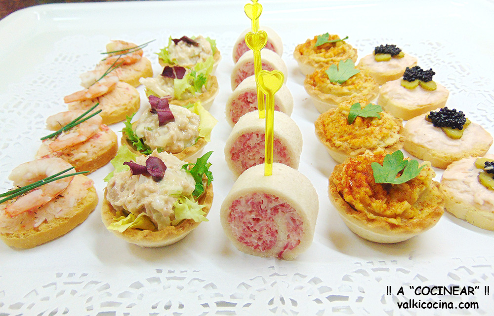 CANAPÉS FRÍOS VARIADOS, BANDEJA DE APERITIVOS | ¡¡A COCINEAR!! Recetas ...